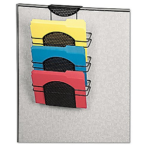Fellowes 22318 Triple File Pocket, Metal, 12-1/2-Inch X6-3/4-Inch X21-3/8-Inch, Black