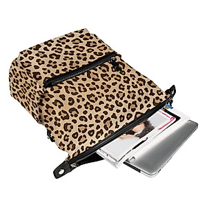 ALAZA Leopard Print Casual Backpack Lightweight Travel Daypack Student School Bag