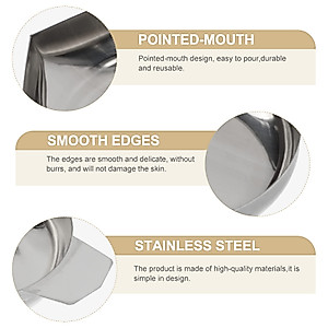 DOITOOL 2Pcs Weighing Boats Stainless Steel Weighing Plate Scale Tray Lab Dish Container Laboratory Supplies for Measuring Mixing Powders Liquids