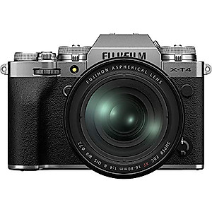 Fujifilm X-T4 Mirrorless Digital Camera with XF 16-80mm f/4 R OIS WR Lens (Silver) Bundle, Includes: SanDisk 64GB Extreme PRO SDXC Memory Card, Spare Fujifilm NP-W235 Battery + More (7 Items)