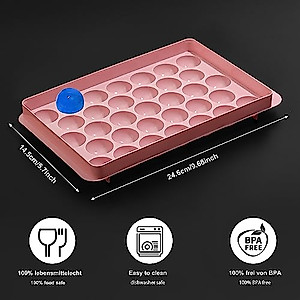 33 Cavity 1.2 Inch Cubes with 3-Pack Ice Cube Trays: Round, Circle, Sphere Molds + Crafted from TPE (Thermoplastic Elastomers) Ideal for Small Ice Cubes, Chilling, & Cocktails