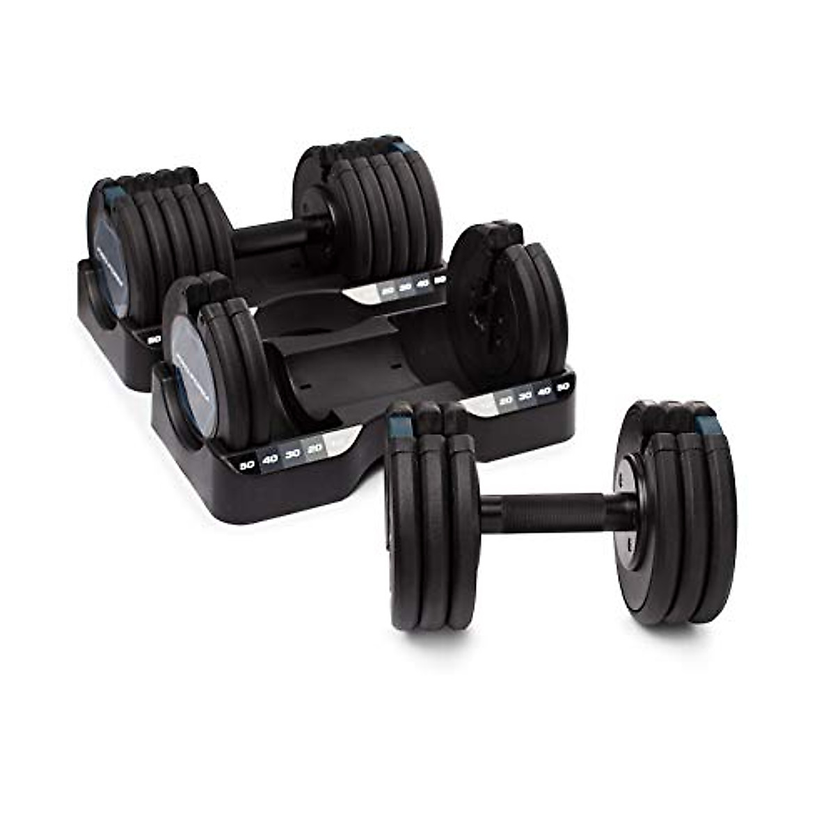 ProForm 50 lb. Select-a-Weight Dumbbell Pair, Black