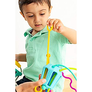 MOBI ZIPPEE Original Activity Toy for Toddlers' Sensory Development - Montessori Design by Parents and Reviewed by Doctors - BPA and Phthalate Free - with Food Grade Silicone - for Boys or Girls