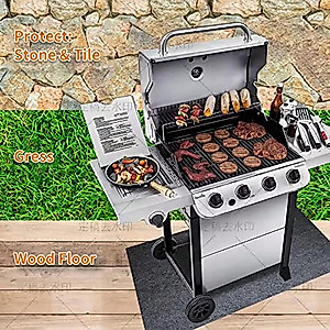 Brinman Under Grill Mat,Premium 36"x48"Absorbent Oil Protective mats for Deck &Patio,Grill Mat for Deck,Under Grill Floor Pad to Protect Deck,BBQ Mat for Under BBQ,Waterproof,Reusable