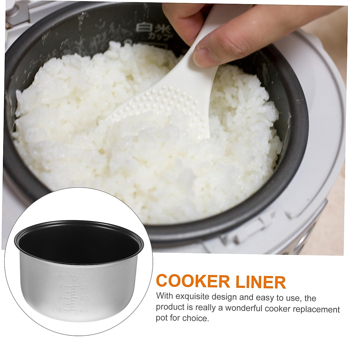 CRILSTYLEO Rice Cooker Liner Pie Pan Aroma Rice Cooker Nonstick Cooker Inner Cooking Pots Rice Cooker Insert Pot Cookers Rice Cooker Bowl Power Cooker Inner Interior Pot Instapot Pot Alloy