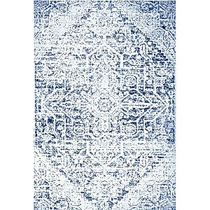 Home Dynamix Patio Sofia Fleur Area Rug, 7'9″ X 10'2″, Navy Blue 2491