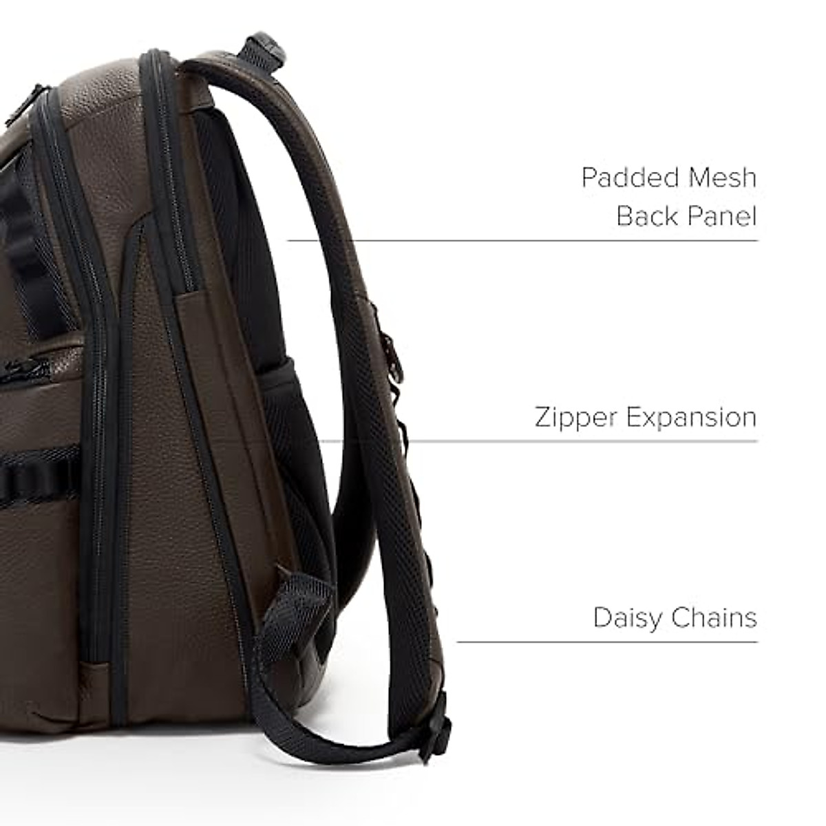 TUMI - Alpha Bravo Navigation Backpack - Everyday Travel Backpack - Fits Up to 15" Laptop - 16.0" X 14.0" X 7.3" - Brown Leather