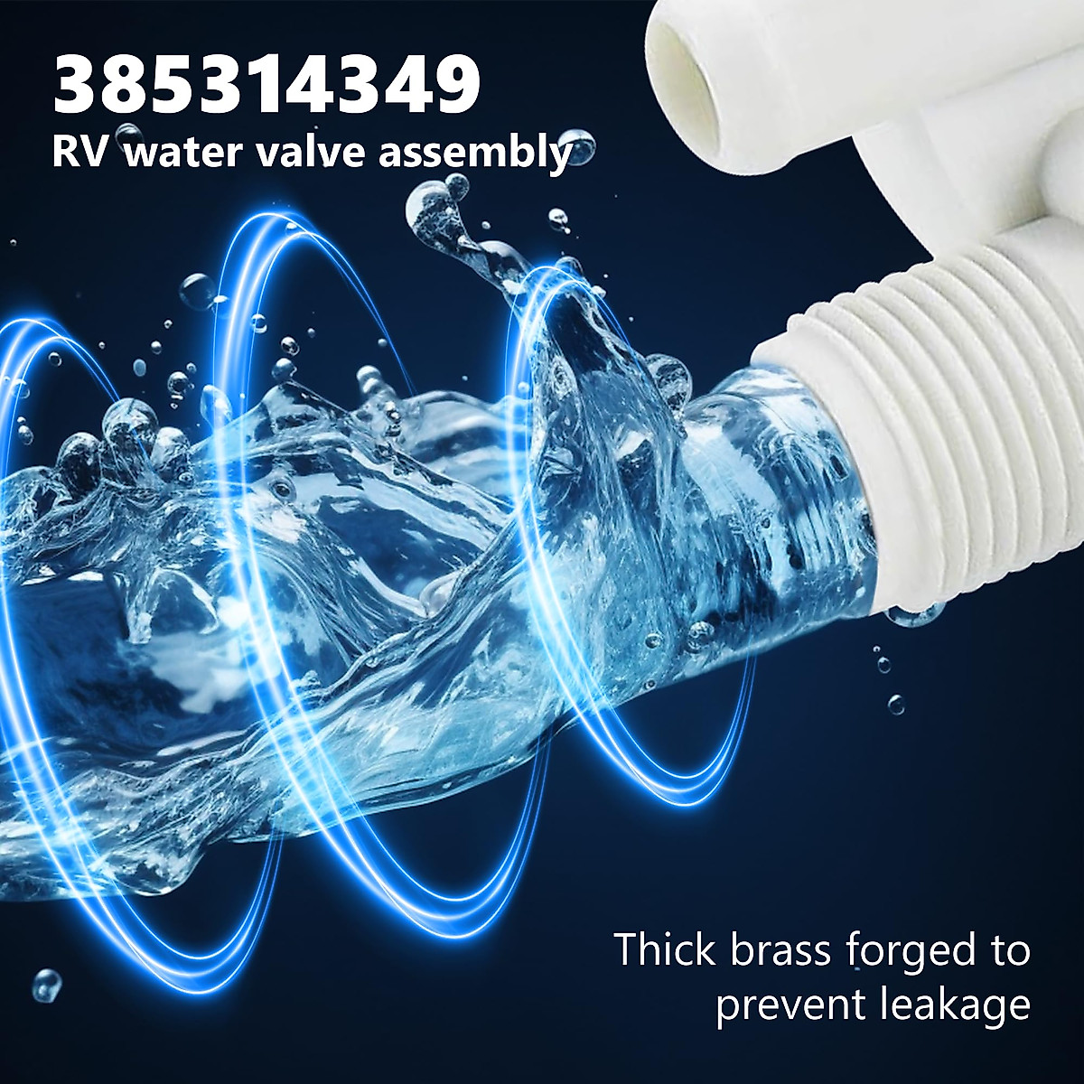 Funmit 385314349 RV Toilet Water Valve Kit Replacement for Pedal Flush Toilets for Camper, Trailer, Boat | Premium Performance in Prevention of Leakage | Increased Freeze Resistance