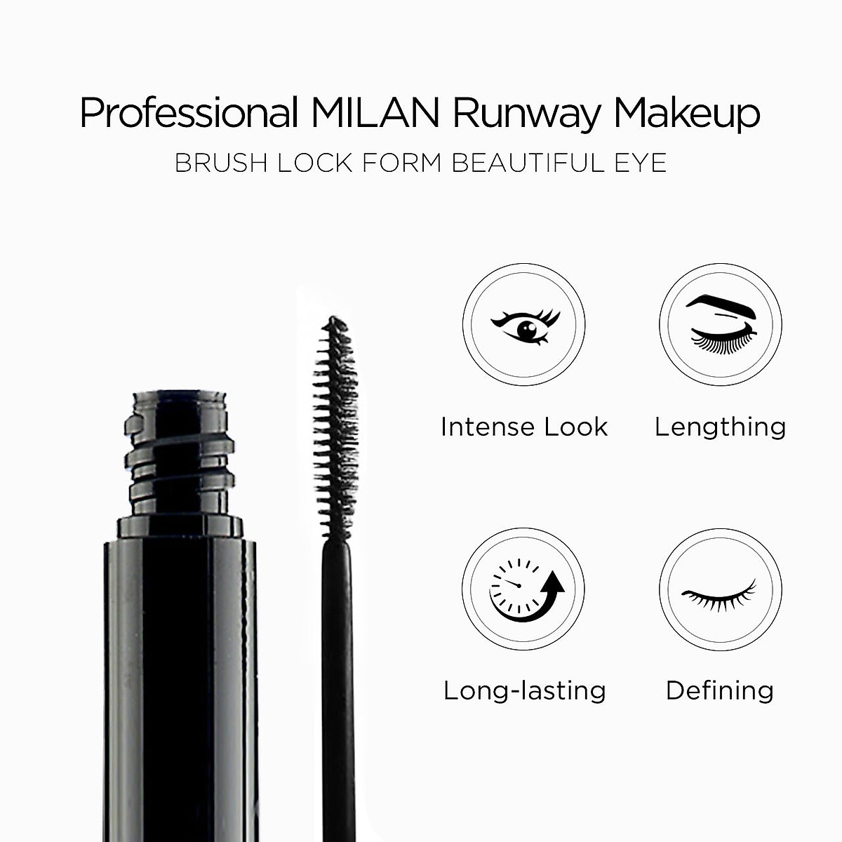 Lord & Berry Back in Black Liquid Lightweight Lash Mascara Black for Volume and Length, Long Lasting Moisture, Great For Short Lashes Eye Makeup, Cruelty Free, 0.6 oz, Deep Black