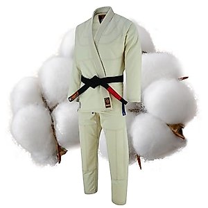 JAGUAR PRO GEAR ORGANO - Pure Organic Cotton Light Weight Kimono Brazilian Jiu Jitsu Gi Unisex (K-0, White)