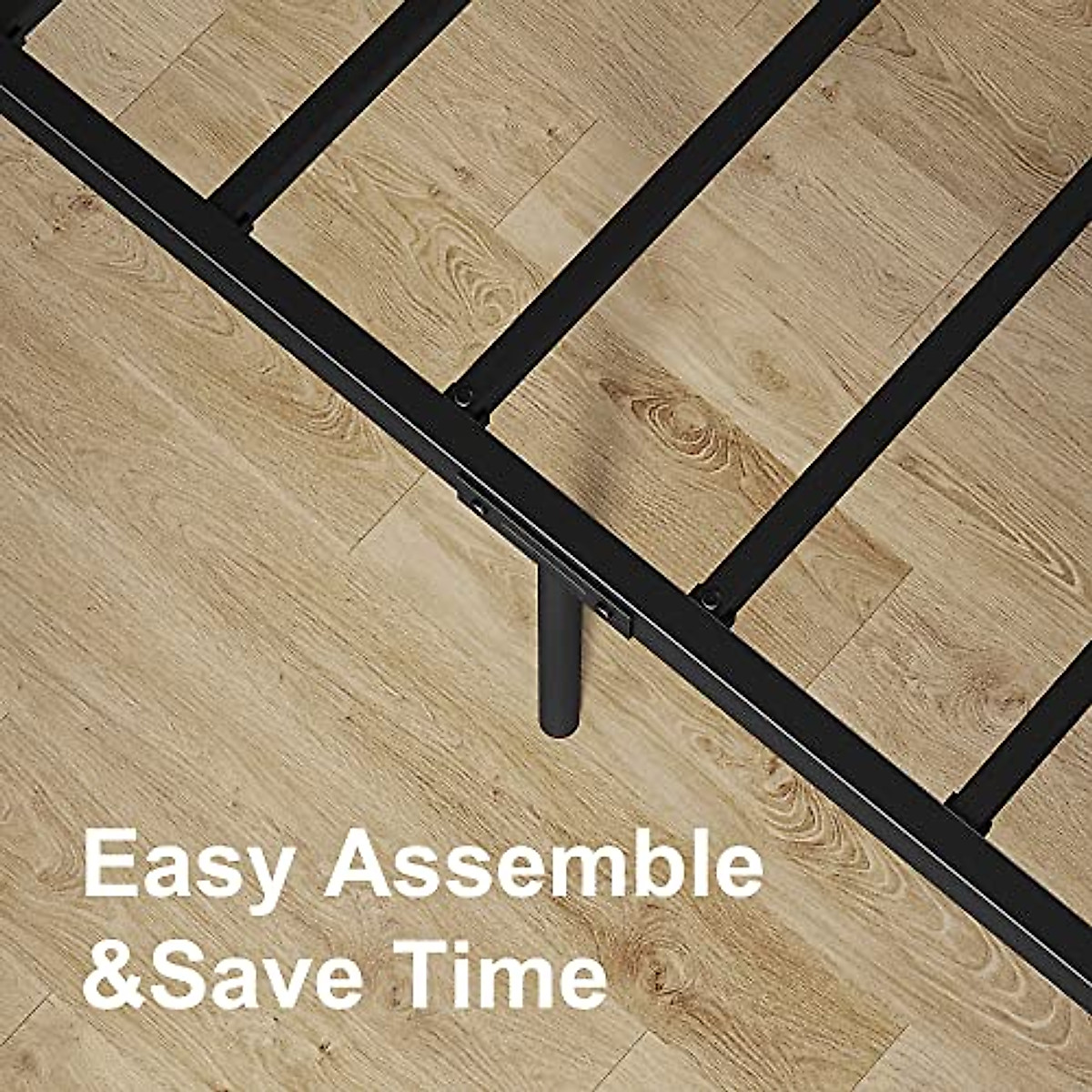 LIKIMIO Queen Bed Frame, Platform Bed Frame Queen with Headboard and Strong Support, Easy Assembly, Noise-Free, No Box Spring Needed