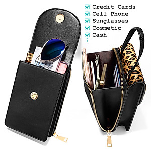 KUKOO Small Crossbody Bags for Women Cell Phone Purse Wallet Mini Shoulder Handbag with Credit Card Slots