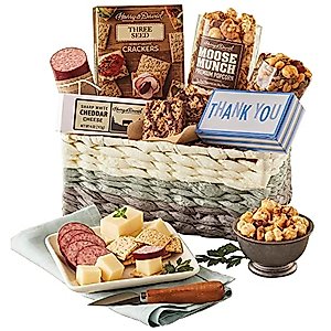 Harry & David’s Thank You Gift Basket - Classic Meat & Cheese Basket - Corporate, Employee Appreciation