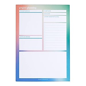 Erin Condren Project Planning Notepad. Track Deadlines, To-Dos, and Progress. Project Manager and Task Pad. 6" x 8.5". 50 Sheets of Thick 70 Lb. Paper
