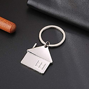 glasstore Small House Shaped Pendant Keychains,Cute Cartoon House With Window keychain Bag Hanging Fashion Charm Gifts Jewelry,10pcs