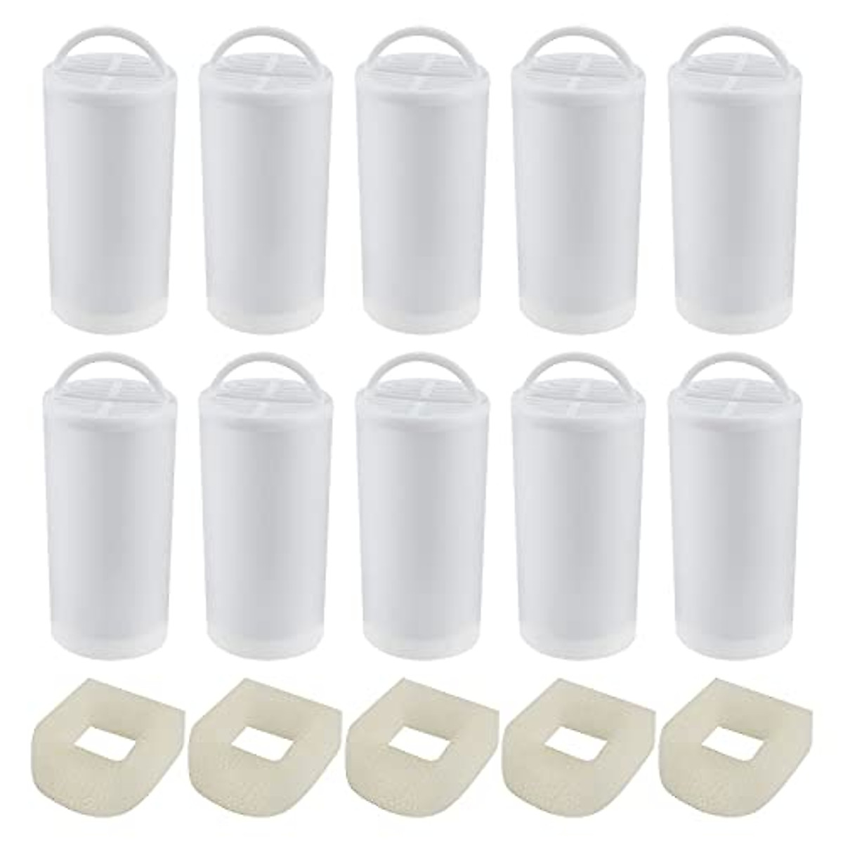 MyfatBOSS Premium Charcoal Filters, Pet Water Filter and Foam Pre-Filters Replacement for Petsafe Drinkwell Stianless Steel 360 Fountain, Dog and Cat Pet Fountain Filters, 10 + 5 Packs