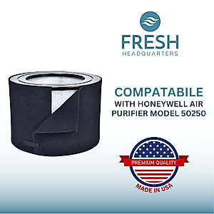 Honeywell True HEPA Air Purifier 50250-S Compatible Air Purifier Pre Filter Deodorizes Air and Removes Odors With Activated Carbon and Zeolite To Extend Air Filter Life (1pack)