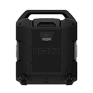 ION Block Rocker - Portable Bluetooth Outdoor Party Speaker with Karaoke Microphone, Battery, 4 Speakers, Radio, USB Port, App, Water-Resistant, 120W