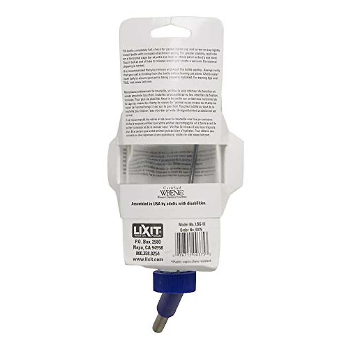 LIXIT Chew Proof Glass Water Bottle 16oz