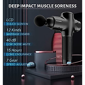 Massage Gun - Percussion Muscle Massage Gun for Athletes, Super Quiet Portable Electric Sport Massager, Handheld Deep Tissue Massager of Y8 Pro Max (Dark Black)