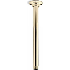 Kohler K-7392-AF 12" Straight Ceiling-Mount Shower Arm & Flange French Gold