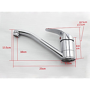 Uonlytech Kitchen Faucet Washbasin Mixer Tap Faucets for Bath Sinks Water Tap Bathtub Faucet Kitchen Sink Faucet Bath Mixer Tap Wash Basin to Rotate Hot and Cold
