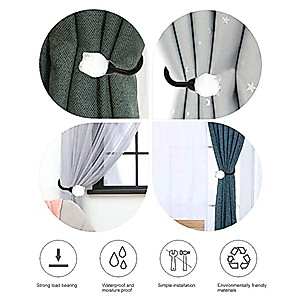 Healifty Curtain Ties Crystal Rose Flower Wall Decorative Tieback Hooks Curtain Tassel Hanger Holder Clothes Hat Towel Coat Hanger Hook for Home Decoration Curtain Tiebacks