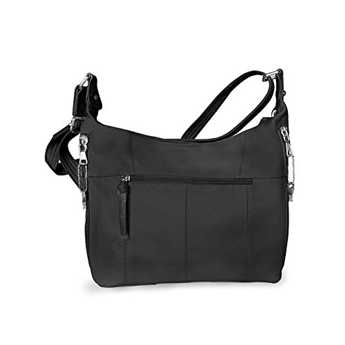 Roma Leathers Concealment Purse - Premium Cowhide Leather - Black - Studded - Dual Gun Entry - Adjustable Shoulder Strap - Designed in USA - 30 Day Manufacture Guarantee