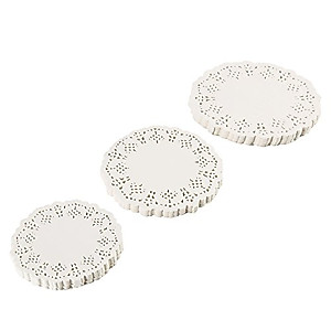 DECORA 180 Pieces White Round Paper Lace Doilies for Party or Wedding Tablewear Decoration 6.5inch,8.5inch,10.5inch