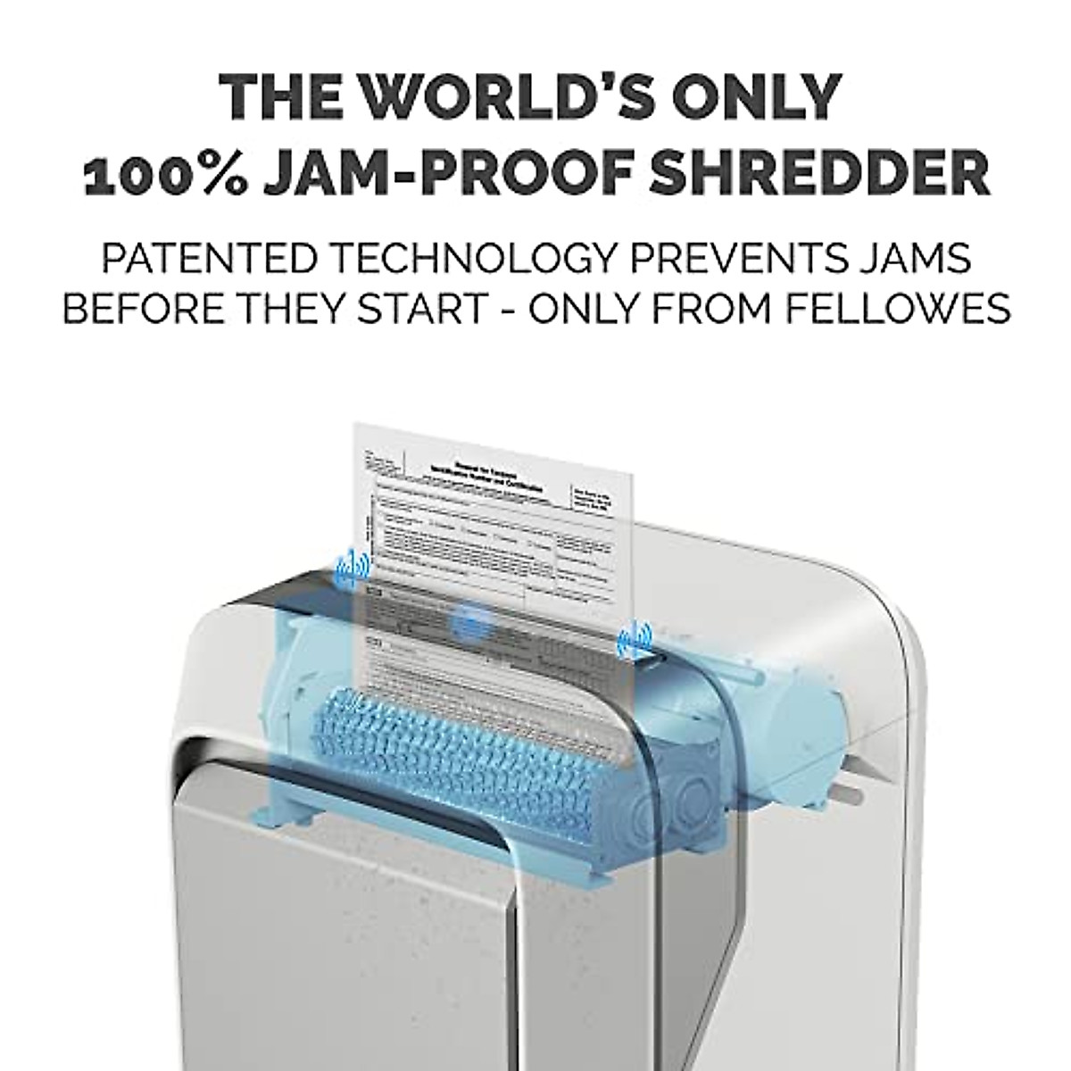 Fellowes LX21M 16 Sheet P-4 Micro-Cut, Heavy Duty Paper Shredder for Office, 100% Jam Proof (White)