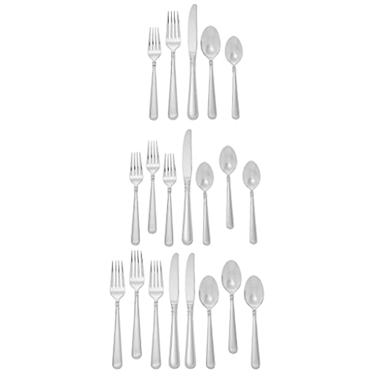 Lenox Pearl Platinum Flatware, 20-Piece Set, Metallic