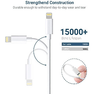 Marchpower iPhone Charger Cable MFi Certified Lightning Cable - 3Pack 3FT Fast Charging USB Cable Compatible iPhone Xs MAX XR X 8 8 Plus 7 7 Plus 6s 6s Plus 6 6 Plus and More