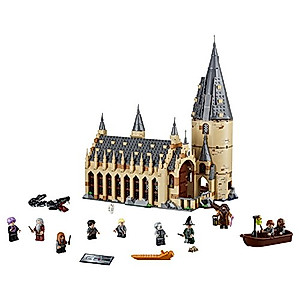 LEGO Harry Potter Hogwarts Great Hall 75954 Building Kit and Magic Castle Toy, Fantasy Creatures, Hermione Granger, Draco Malfoy and Hagrid (878 Pieces)