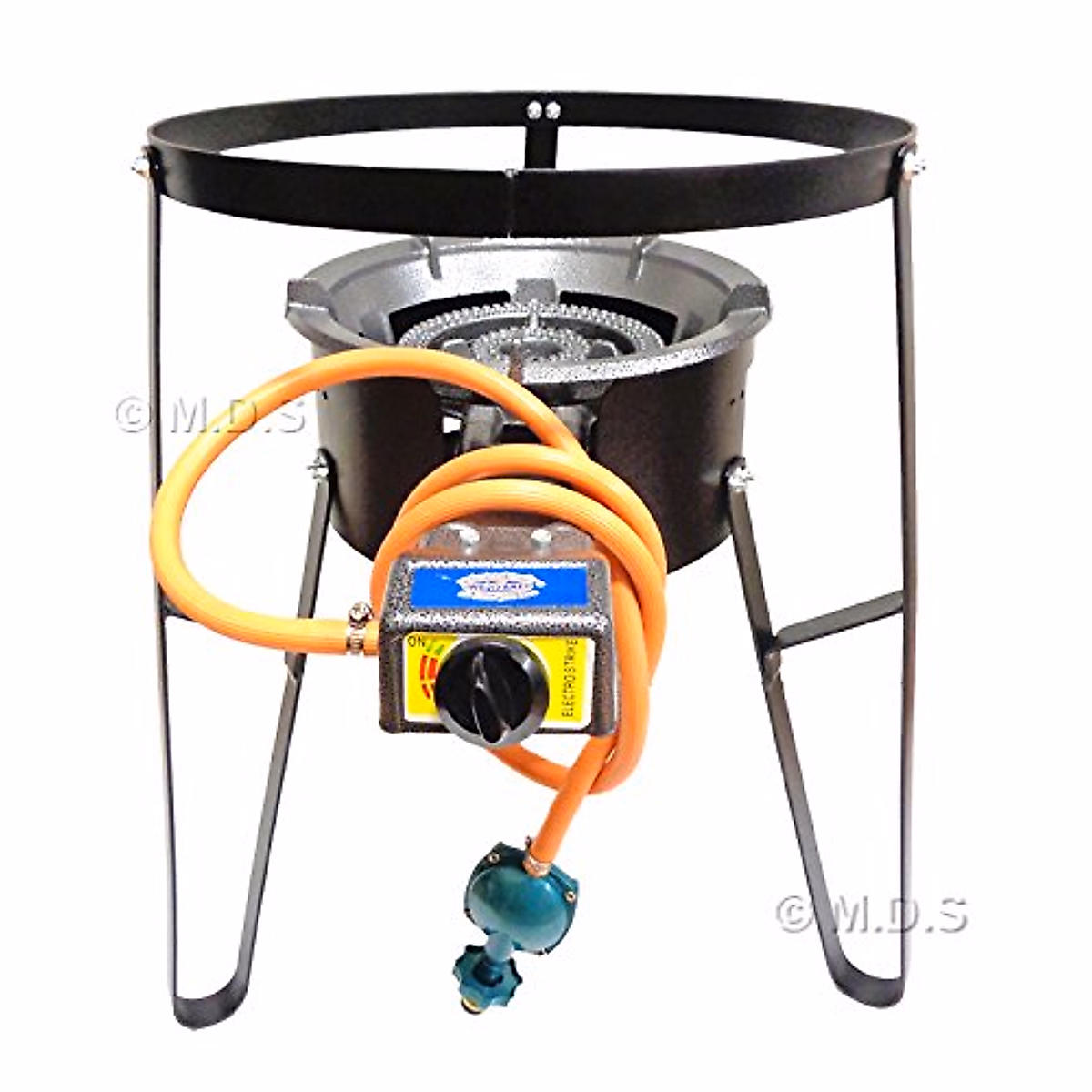 Comal Concave Stainless Steel 22" Set w/Propane Burner & Heavy Duty Stand M. D. S. Cuisine Cookwares