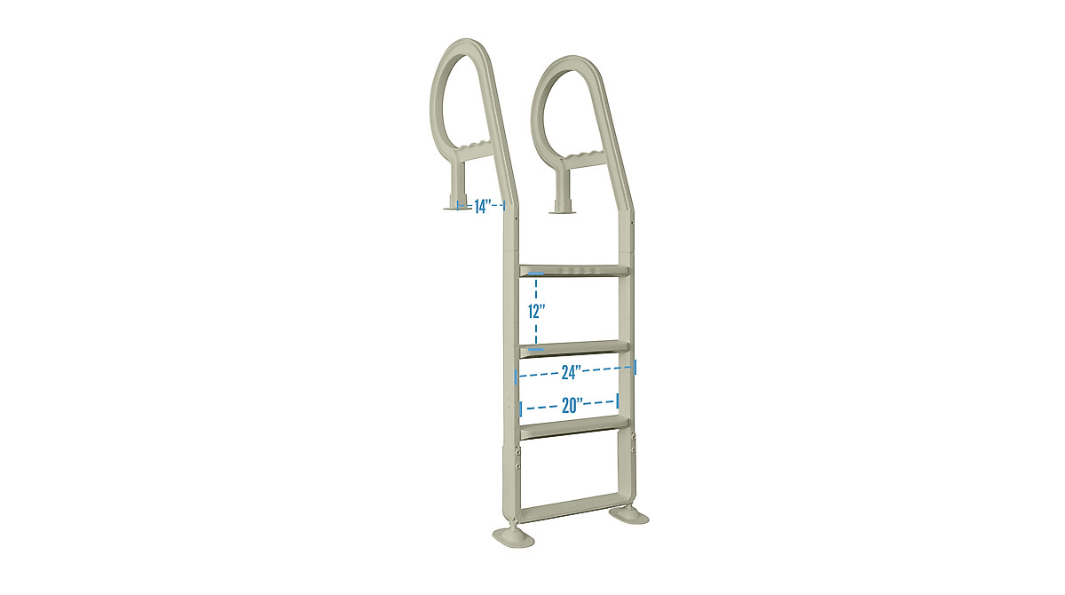 Adjustable Above Ground Pool Deck Ladder | Safe & Sturdy