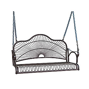 International Caravan Iron Bronze Hanging Porch Swing