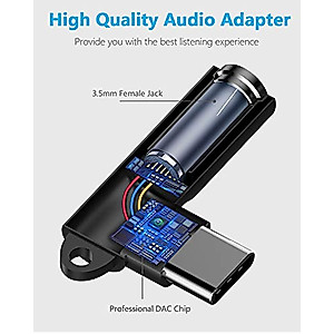 Mangotek USB C to 3.5mm Audio Adapter, USB Type C to Aux 3.5mm Female Headphones Jack Adapter USBC Android Dongle Compatible with Samsung Galaxy S21 Ultra S20 Pixel Oneplus Google Note 20 iPad Pro