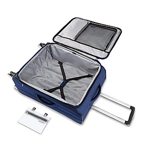Samsonite Men's 2-Piece Lightweight Suitcase Set, Blue Depth, 20" & 24" Carry On & Spinner