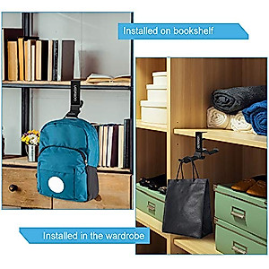 aceyoon Headphone Stand, Under Desk Hanger, Dual Headset Holder, Table Hook for Bag/Backpack/Gaming Headphone, 360 Rotatable, Black