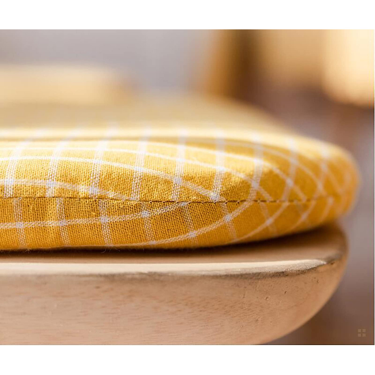 Happiness Decoration Polyester & Cotton Dining Chair Pads with Ties Set of 4 All Seasons Living Room, Office, Kitchen Chair Seat Cushions (Pink), 17.7''Lx16.5''W