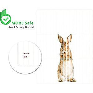 GIMTRR Pet Playpen, White Puppy Fence Portable Small Animals Cage, DIY Wire Dog Playpen Metal Yard Fence for Guinea Pig, Rabbit, Hamster, Kitten, Turtle, Hedgehog, Indoor Outdoor