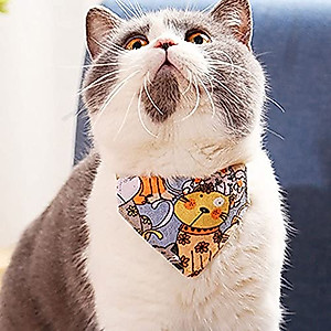 Pet Neckerchief, Cartoon Cat Collar, Fashion Pet Supplies, Bow Tie Kitten Bandana Cat Accessories, Triangle Scarf Cat Saliva Towel(9)