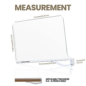 Utopia Home 8 Pack Acrylic Shelf Dividers for Closet Organizers and Storage - Closet Shelf Organizer for Clothes Storage and Organization - Clear Closet Dividers for Clothes, Purse, Handbags