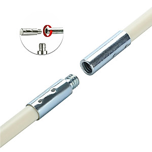 Copgge 25 Feet Stove Pipe Clean Brush Extension Rods Fireplace Chimney Brush Stove Pipe Brush Rod Flexible Chimney Cleaning Rods Fireplace Vent Pipe Flue Brush Chimney Sweep Kit