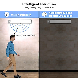 LEPOTEC 54 LED Under Cabinet Light, Pantry Light, Camper/Caravan Light,2500mah Rechargeable Wireless Motion Sensor Closet Light, Ultra Thin, Glare-Free Lighting for Removable Anywhere （1 Pack）