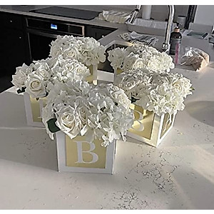 Rose gold baby shower decorations baby block letters centerpieces its a girl its a boy, unisex baby shower