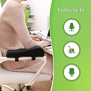 LargeLeaf Chair Ergonomic armrest Cushions Elbow Pillow Pressure Relief Office Chair Gaming Chair armrest with Memory Foam armrest Pads 2-Piece Set of Chair