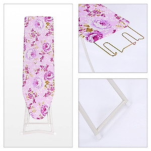 Ironing Board, Space Saver Ironing Board Full Size, Long Lasting Small Iron Board, Wear Resistant Folding Board for Home, Household, Office, Bathroom, Dorm, Compact