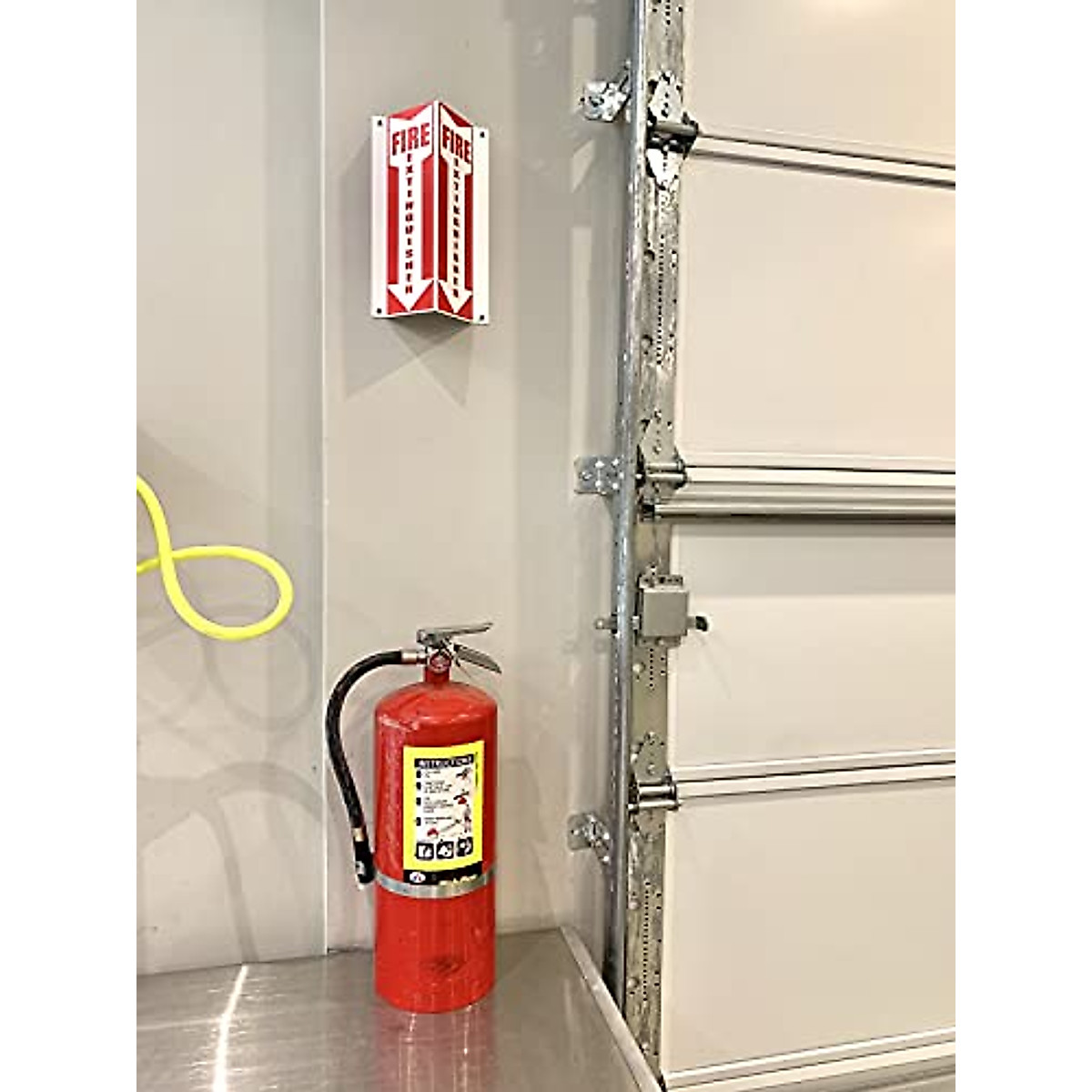 3D Fire Extinguisher Sign, 12"x 4"x 4" Fire Projection Wall Sign, Pre-Drilled Mounting