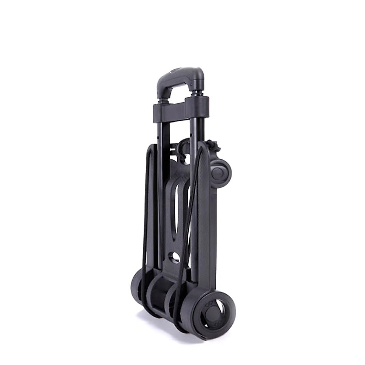 Folding Hand Truck Dolly Cart, Collapsible Hand Cart with Adjustable Handle Lightweight Trolley Cart for Moving, Travel, Shopping, Office Use, Portable and Compact